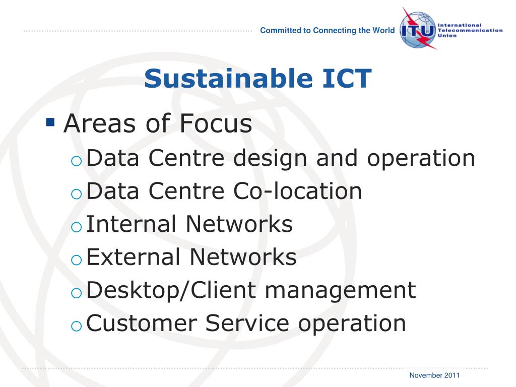 PPT - Guidelines for Environmental Sustainability for the ICT Sector ...