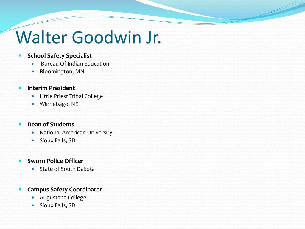 PPT - Presenter: Walter Goodwin Jr. School Safety Specialist ADD-East ...