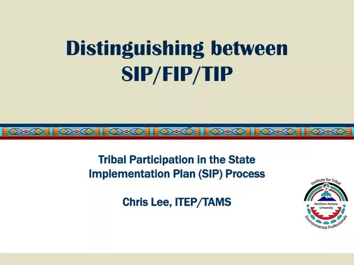 PPT - Distinguishing between SIP/FIP/TIP PowerPoint Presentation, free ...