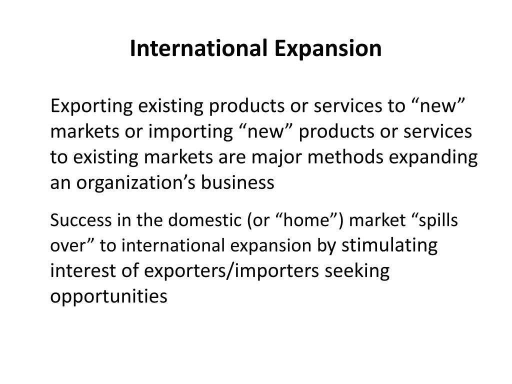 PPT - International Expansion for Small/Medium Sized Companies ...