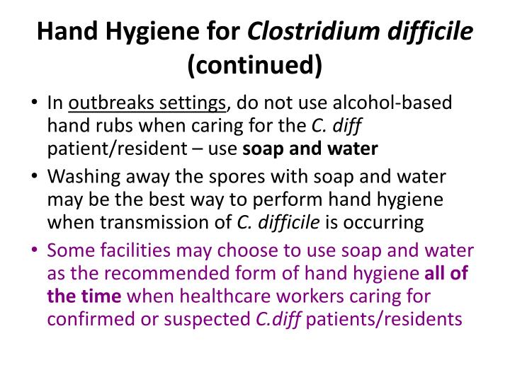 PPT - C. difficile and Hand Hygiene for Healthcare Settings PowerPoint ...