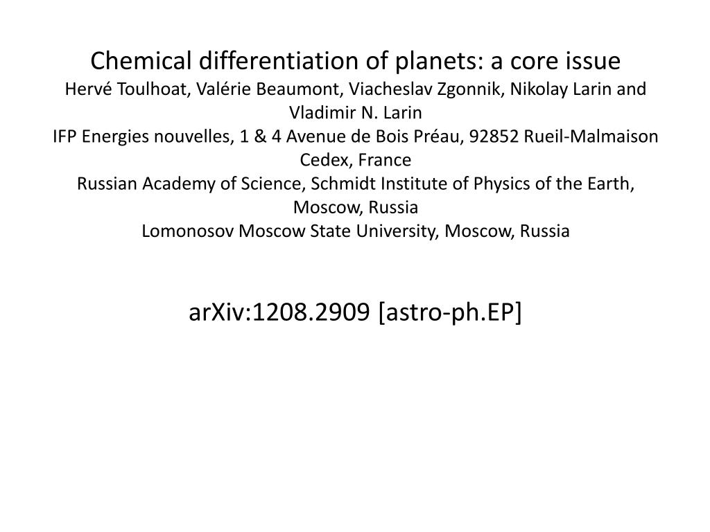 PPT - Geoneutrinos and Hydridic Earth (or primordially Hydrogen-Rich ...