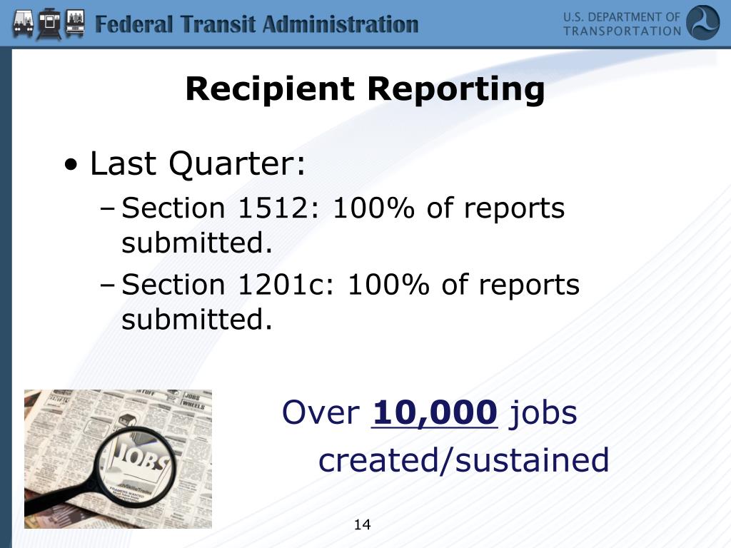 PPT - Federal Transit Administration American Recovery & Reinvestment ...