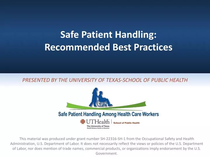 PPT - Safe Patient Handling: Recommended Best Practices PowerPoint ...
