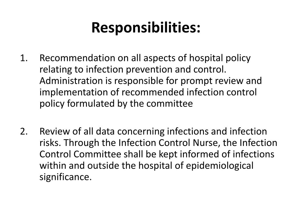 PPT - Infection Prevention and Control Committee in a Health Care ...