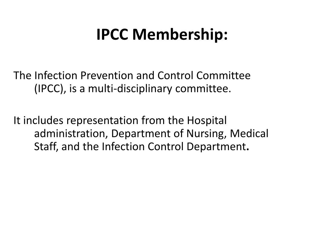 PPT - Infection Prevention and Control Committee in a Health Care ...