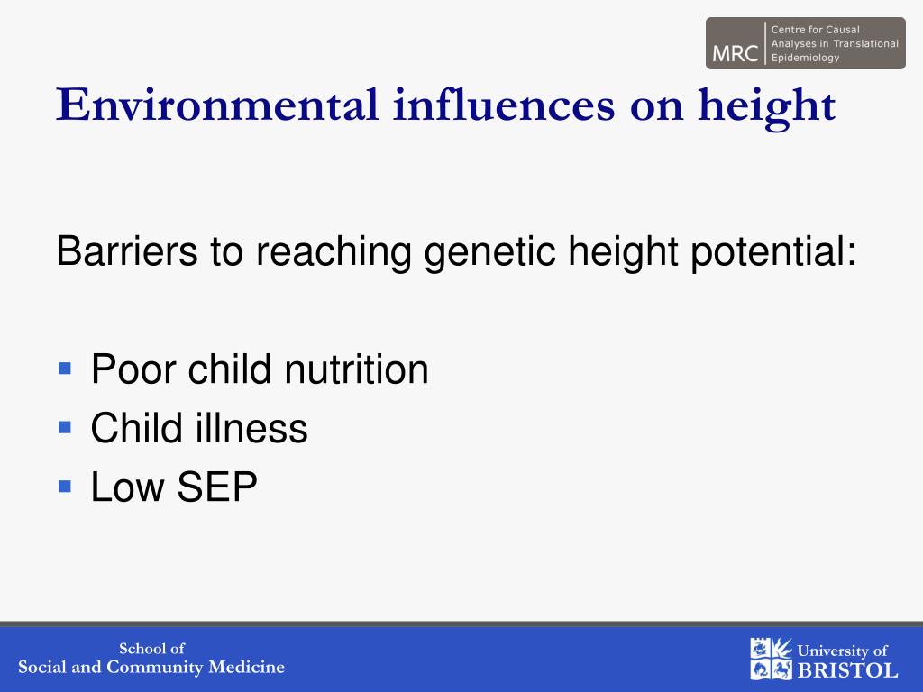 PPT - Environmental and genetic influences on childhood growth ...