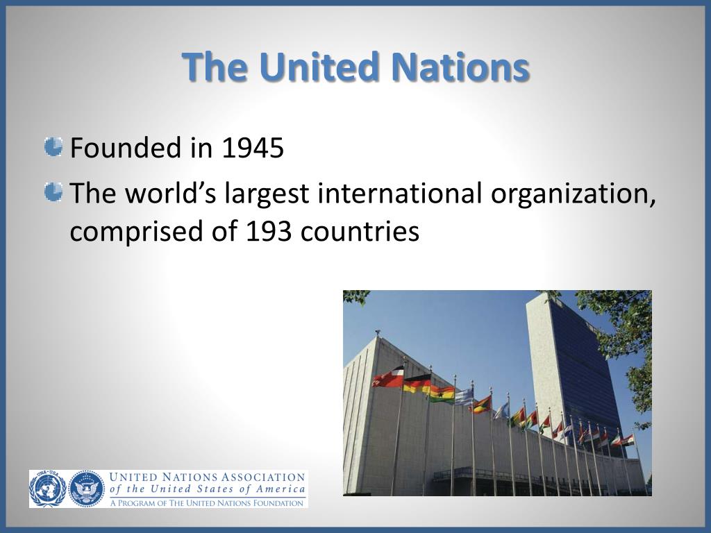 PPT - Grassroots support for the UN in the world today through the ...