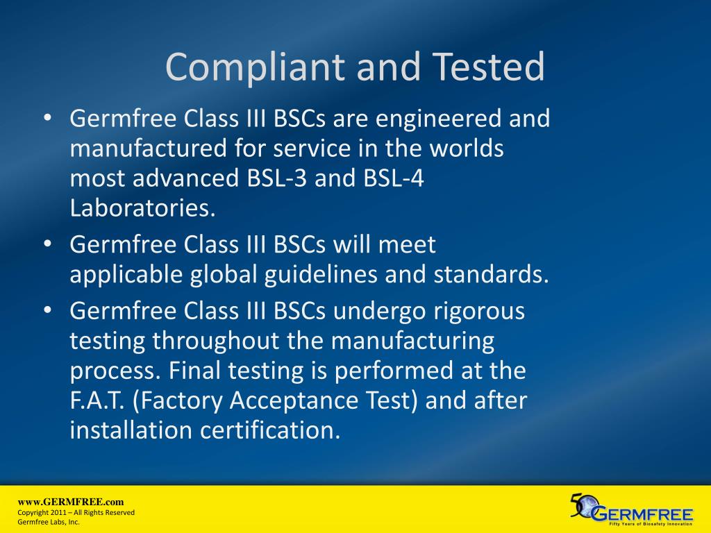 PPT - Class III BSC Biological Safety Cabinets Designed, engineered and ...