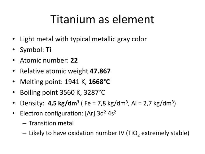 PPT - Titanium and titanium alloys PowerPoint Presentation - ID:1622847