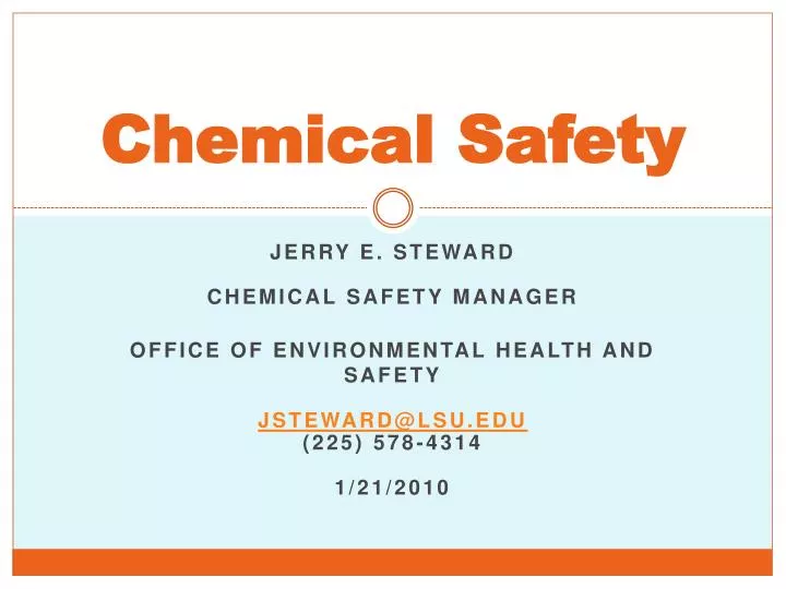 PPT - Chemical Safety PowerPoint Presentation, free download - ID:1622855