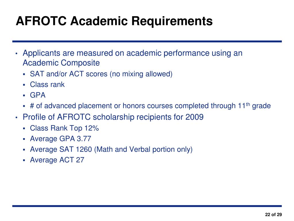 PPT - Col Rick Thompson (USAF, Retired) Admissions Liaison Officer ...