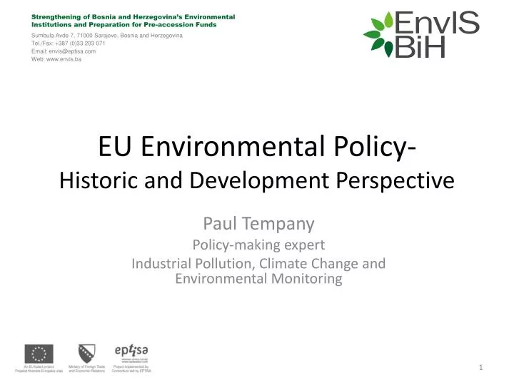 PPT - EU Environmental Policy- Historic and Development Perspective ...