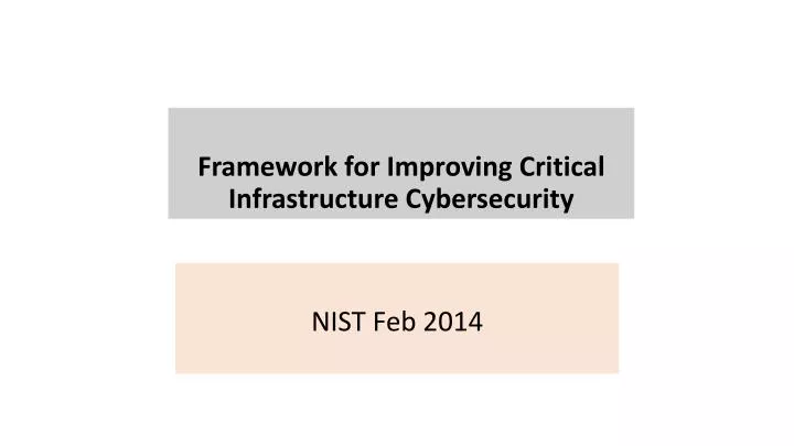 Ppt Framework For Improving Critical Infrastructure Cybersecurity Powerpoint Presentation Id
