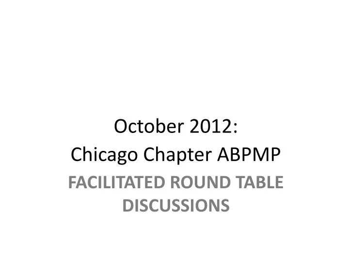 PPT - FACILITATED ROUND TABLE DISCUSSIONS PowerPoint Presentation, free ...