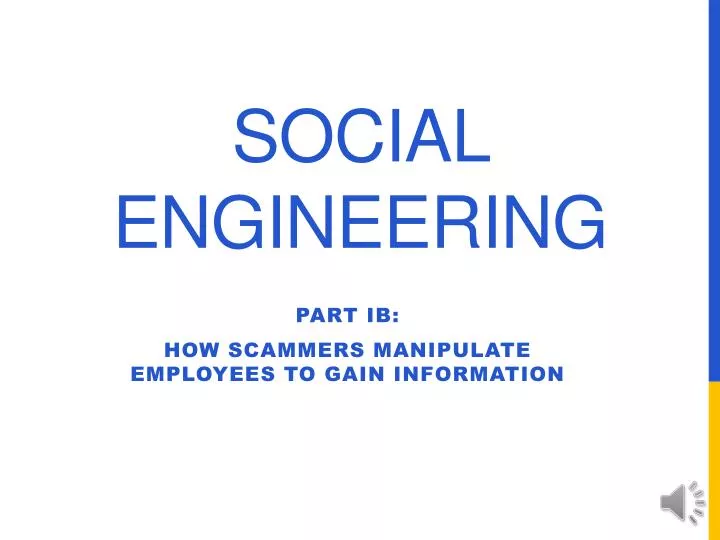 PPT - Social Engineering PowerPoint Presentation, free download - ID ...