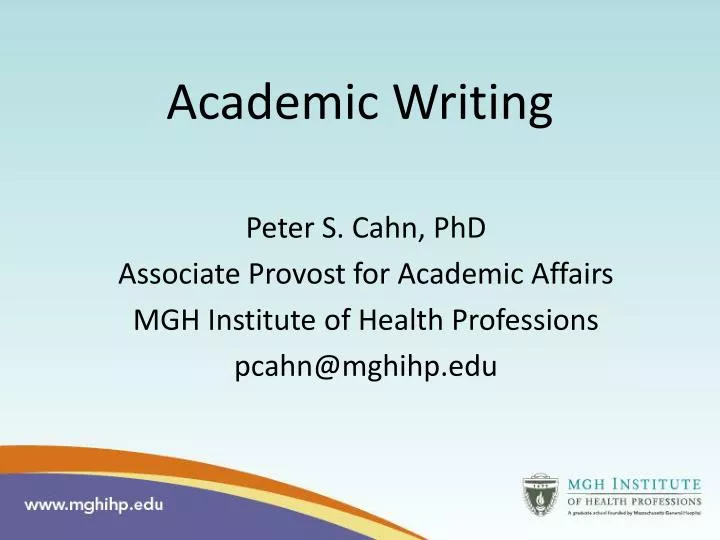 PPT - Academic Writing PowerPoint Presentation, free download - ID:1624764
