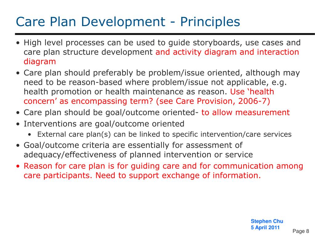 PPT - Care Plan (CP) Team Meeting Notes (As updated during meeting ...