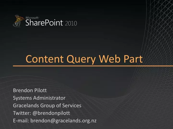 Ppt Content Query Web Part Powerpoint Presentation Free Download Id 1625118