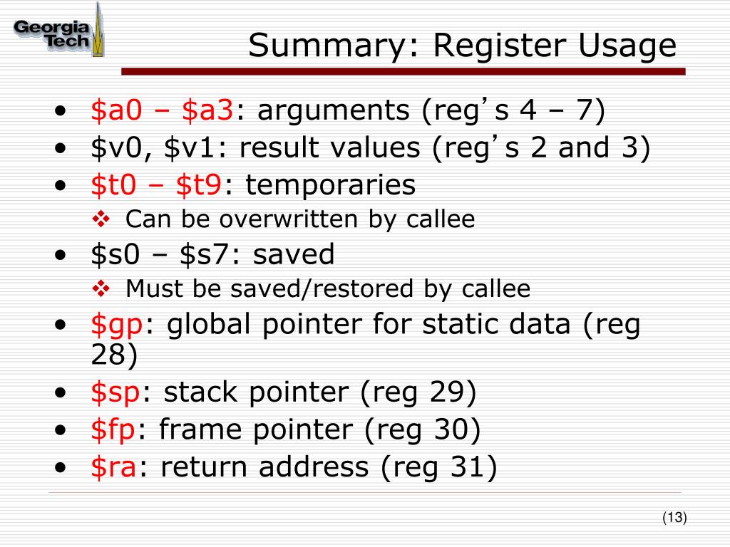 PPT - MIPS ISA-II: Procedure Calls & Program Assembly PowerPoint ...