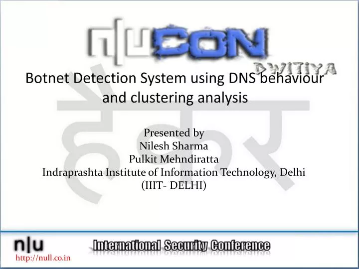 Ppt Botnet Detection System Using Dns Behaviour And Clustering