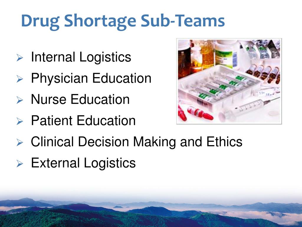 PPT - An Interdisciplinary Solution to the Drug Shortage Problem Kelli ...