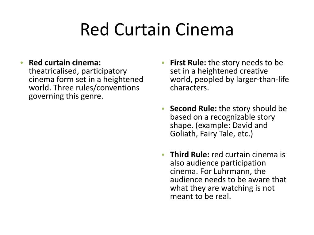 PPT - Today’s Film: Baz Lurhmann’s Red Curtain Cinema And Strictly ...