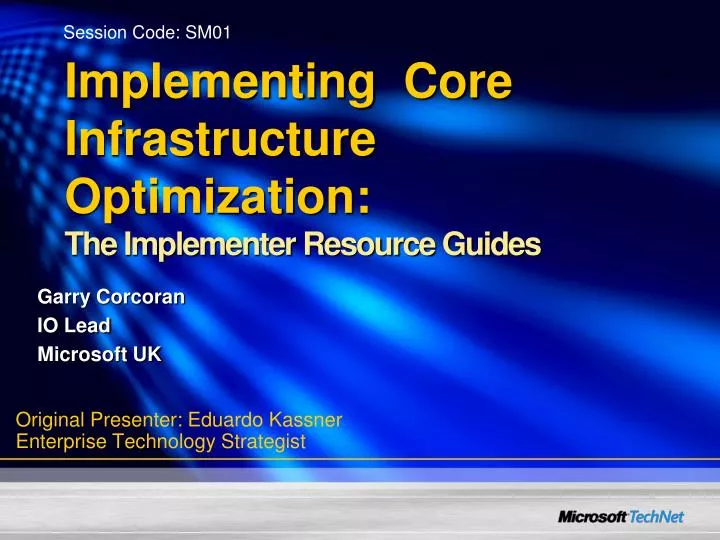 PPT - Implementing Core Infrastructure Optimization: The Implementer ...