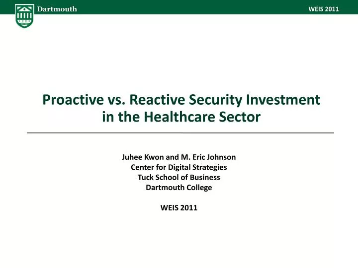 PPT - Juhee Kwon and M. Eric Johnson Center for Digital Strategies Tuck ...