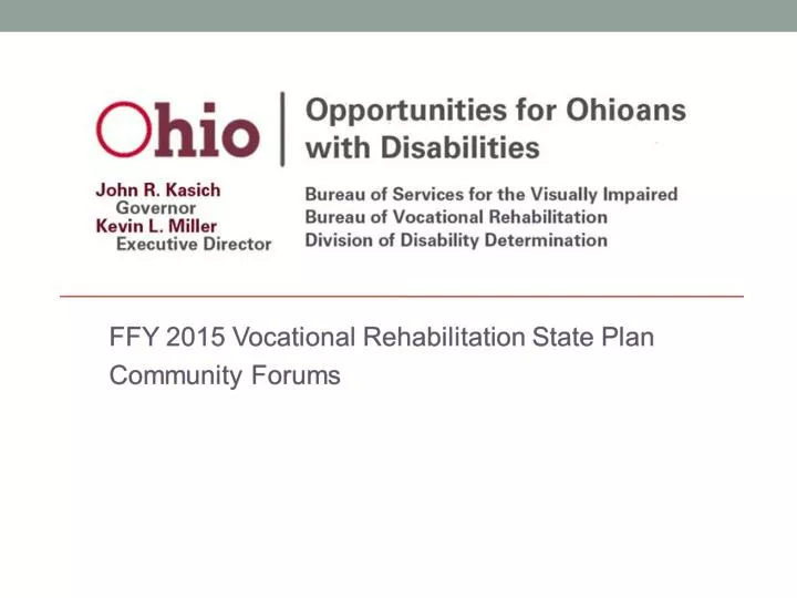 PPT - Ohio’s Vocational Rehabilitation Program PowerPoint Presentation ...