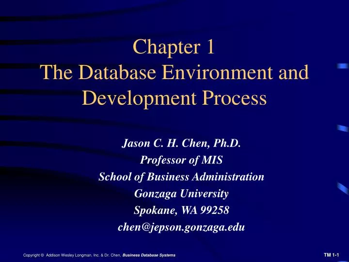 PPT - Chapter 1 The Database Environment and Development Process PowerPoint Presentation - ID ...