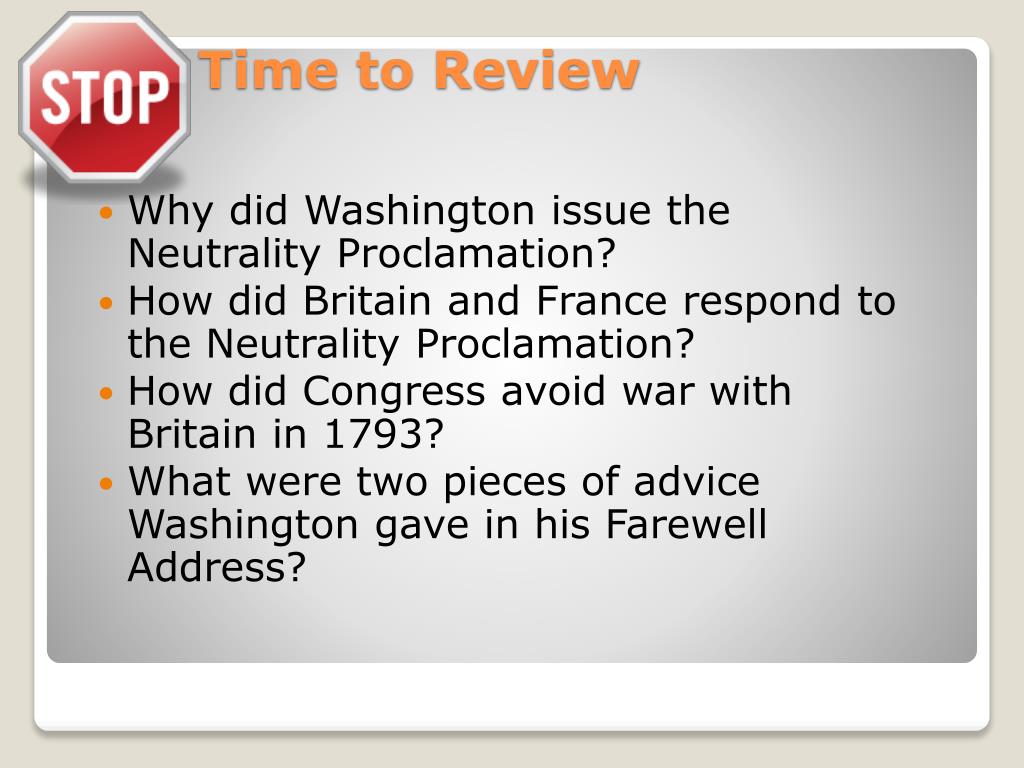 PPT - I. George Washington as President (1789-1797) PowerPoint ...