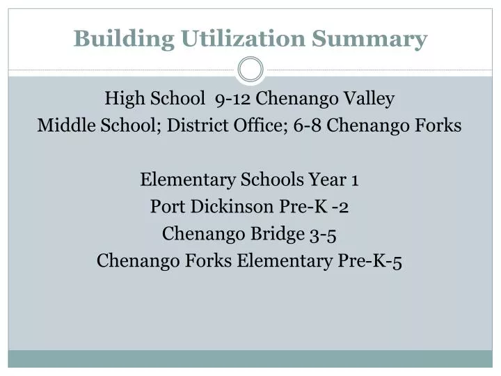 PPT - Building Utilization Summary PowerPoint Presentation, free ...