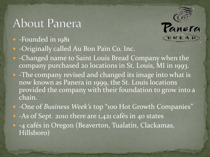 PPT - Panera Bread PowerPoint Presentation - ID:1629297