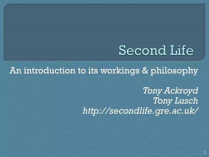 PPT - Second Life PowerPoint Presentation, free download - ID:1629761