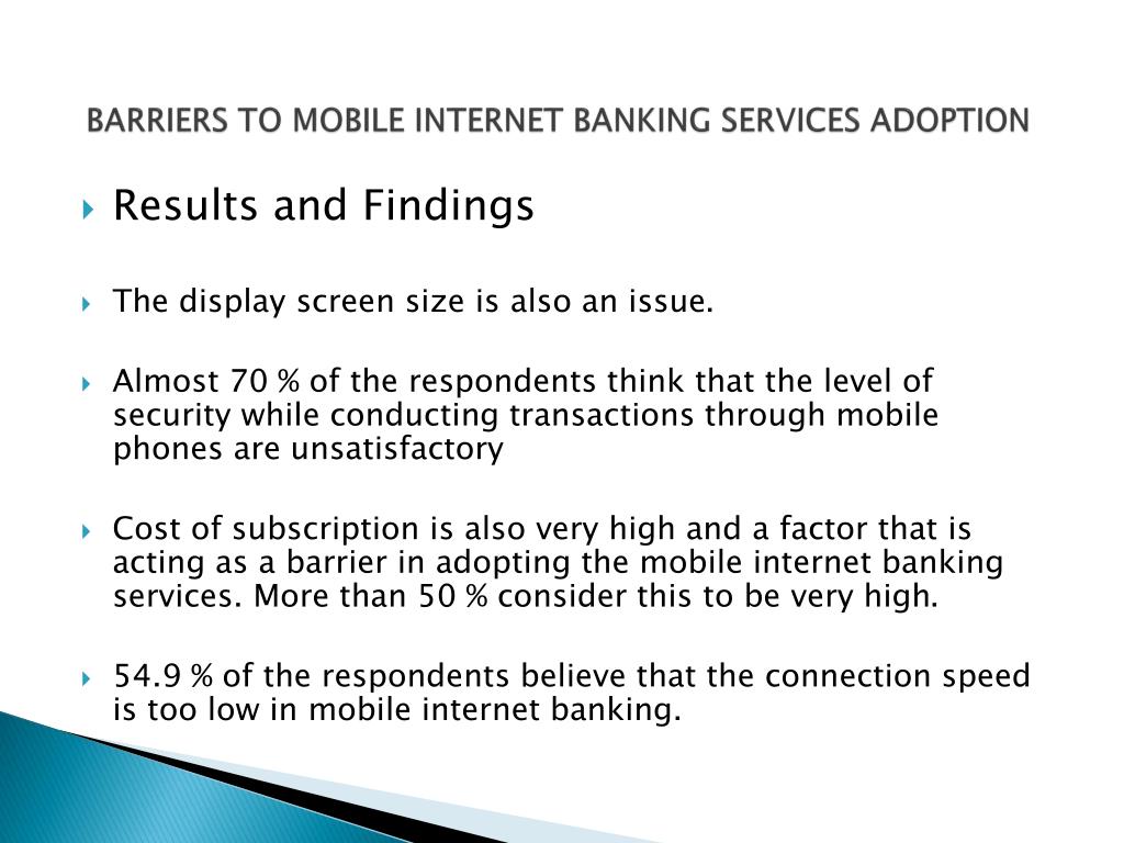 PPT - BARRIERS TO MOBILE INTERNET BANKING SERVICE ADOPTION: AN ...