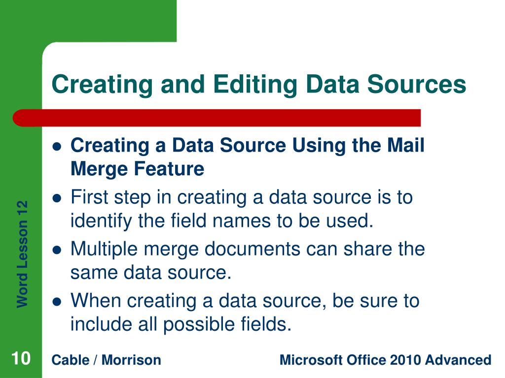 PPT - Word Lesson 12 Creating Mail Merge Documents PowerPoint ... PPT - Word Lesson 12 Creating Mail Merge Documents PowerPoint ...