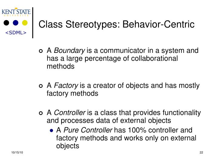 PPT - The Emergent Laws of Method and Class Stereotypes in Object ...