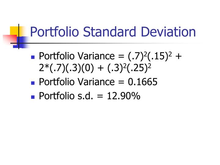 Weighted standard deviation portfolio - cricketlalaf