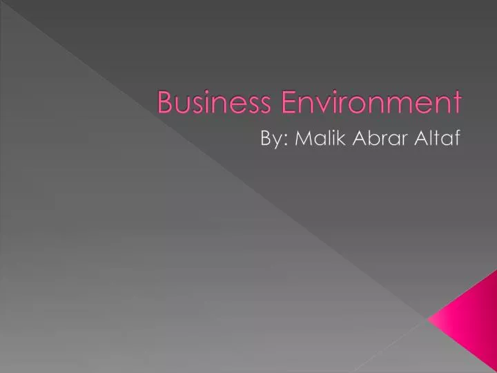PPT - Business Environment PowerPoint Presentation, free download - ID ...