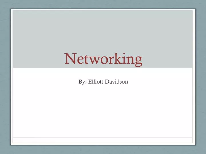PPT - Networking PowerPoint Presentation, free download - ID:1630929