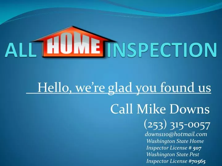 PPT - ALL HOME INSPECTION PowerPoint Presentation, free download - ID ...
