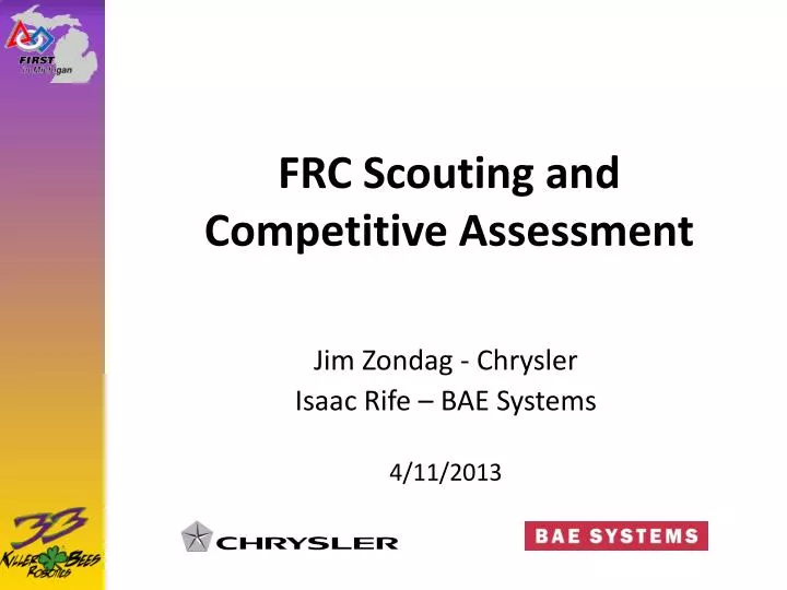 PPT - FRC Scouting and Competitive Assessment PowerPoint Presentation ...