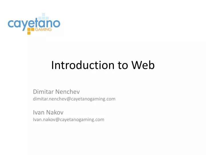 PPT - Introduction to Web PowerPoint Presentation, free download - ID ...