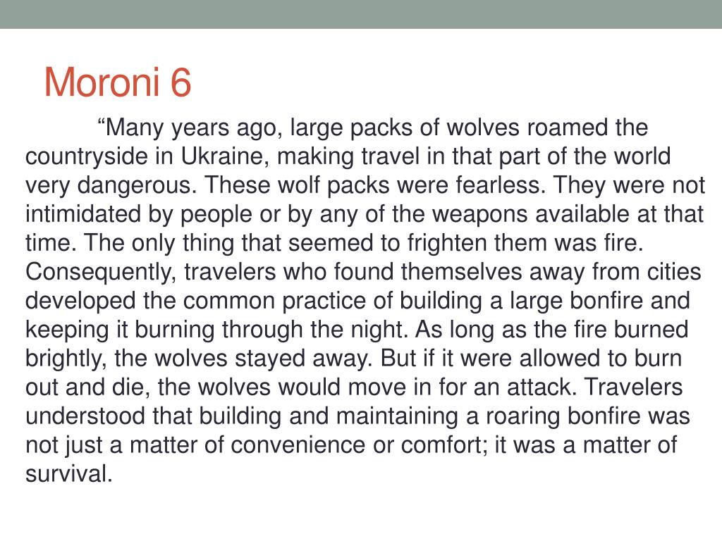 PPT - Moroni 1-6 Moroni’s Priesthood Manual PowerPoint Presentation ...