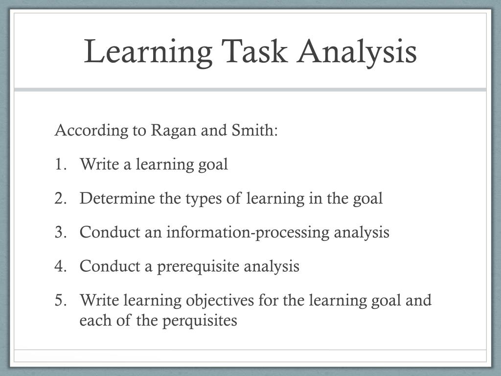 PPT - Learning Task Analysis PowerPoint Presentation, free download ... PPT - Learning Task Analysis PowerPoint Presentation, free download ...
