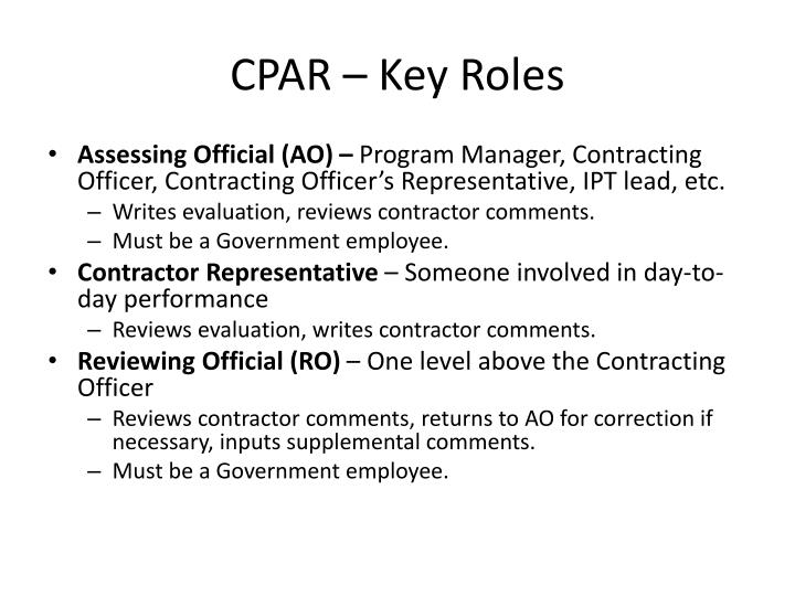 PPT - CPARS PowerPoint Presentation - ID:1632693