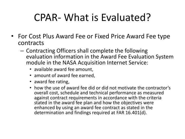 PPT - CPARS PowerPoint Presentation - ID:1632693