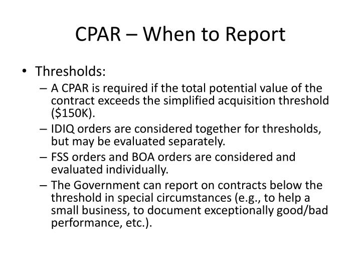 PPT - CPARS PowerPoint Presentation - ID:1632693