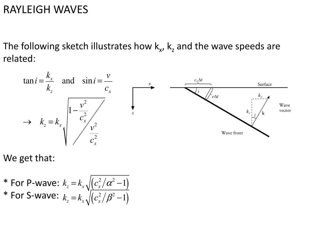PPT - Earthquake Seismology: Rayleigh waves Love waves Dispersion ...